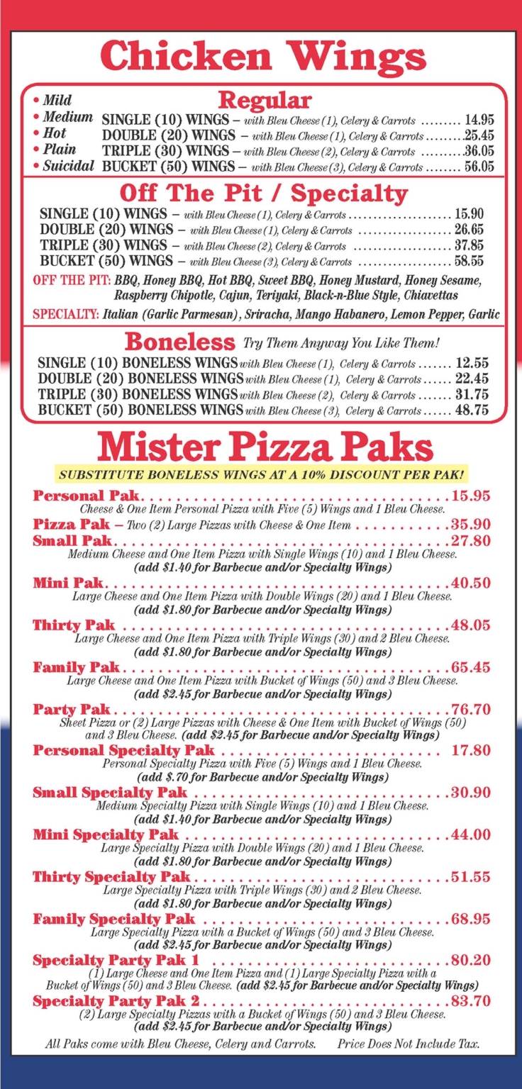 Mister Pizza Amherst | 614 Grover Cleveland Hwy, Buffalo, NY